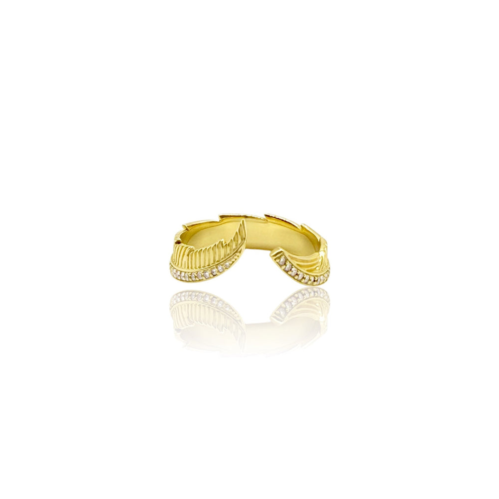 Angel's Feather Diamond Ring
