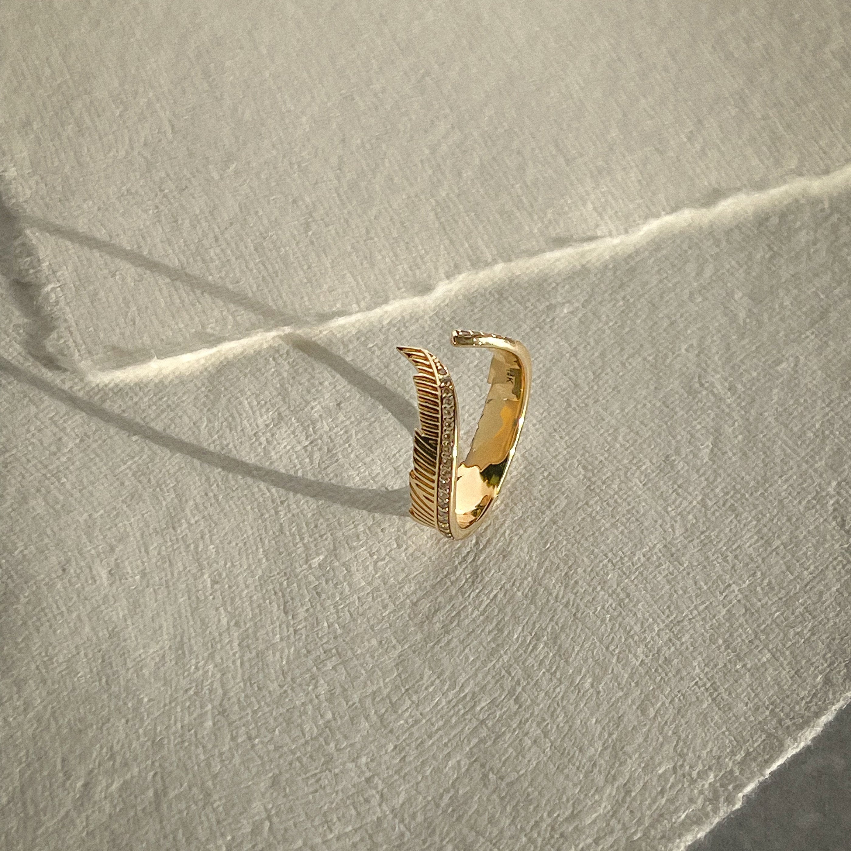 Angel's Feather Diamond Ring